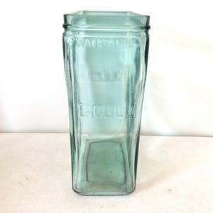 Vintage Gould Battery Jar Large Heavy Thick Glass Aqua Battery Jar ...