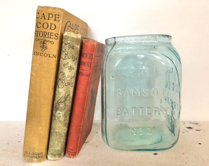 The Samson Glass Battery No 2 Jar - Vintage Small Battery Jar Boston MA ...