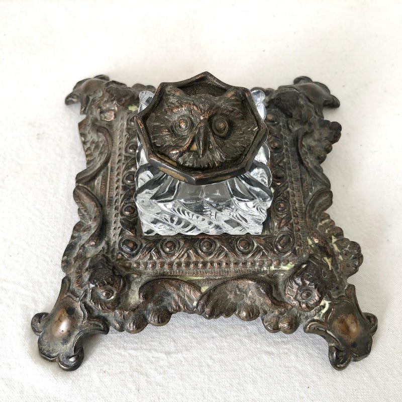 Antique Inkwells - Etsy