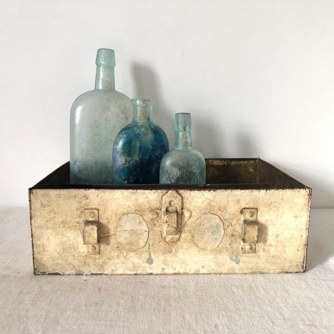 Vintage Industrial Metal Bin Storage Display Box Repurpose Old Box - Etsy