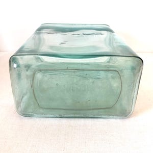 Vintage Gould Battery Jar Large Heavy Thick Glass Aqua Battery Jar ...