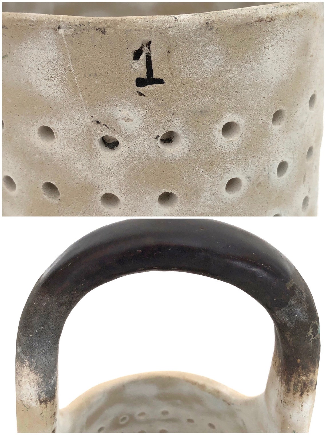 Vintage Stoneware Industrial Crucible Strainer Sieve Crock | Etsy