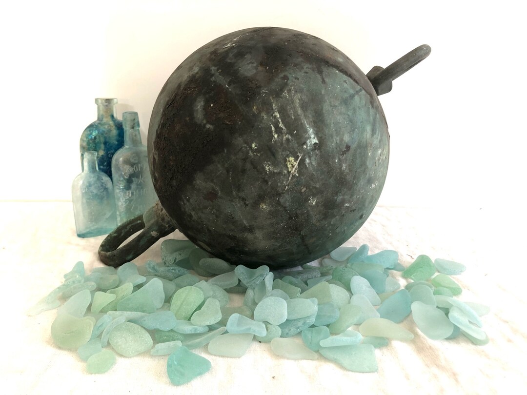 Vintage Copper Boat Mooring Float - Copper Round Buoy - Nautical Buoy ...