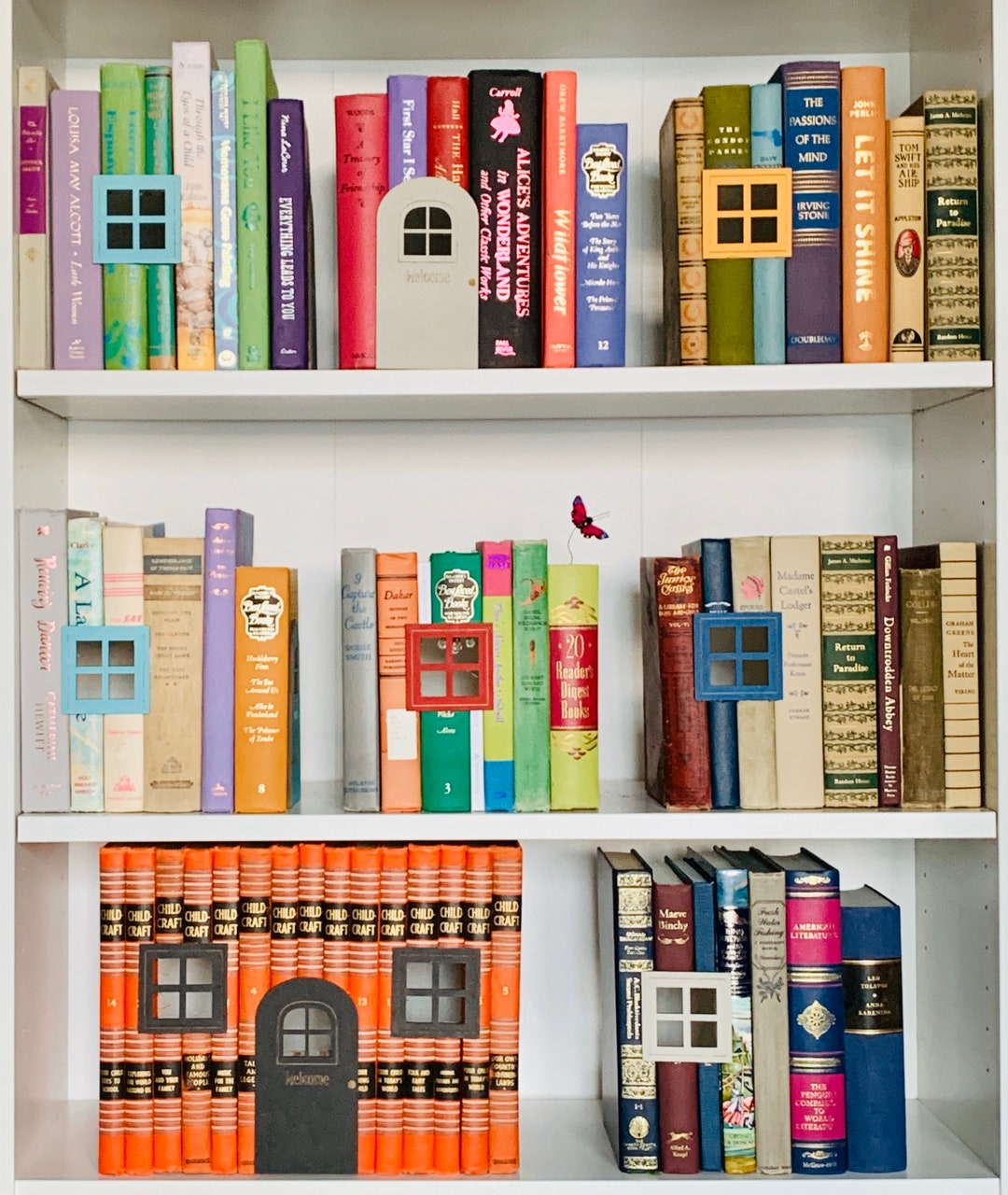 Fairy Bookhouse™ | Made W/ Real Books | Small House W/ See Thru Window ...