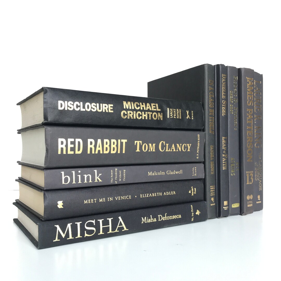 Small Black Book W/ Gold Writing | Vintage Decorative Book | Used ...