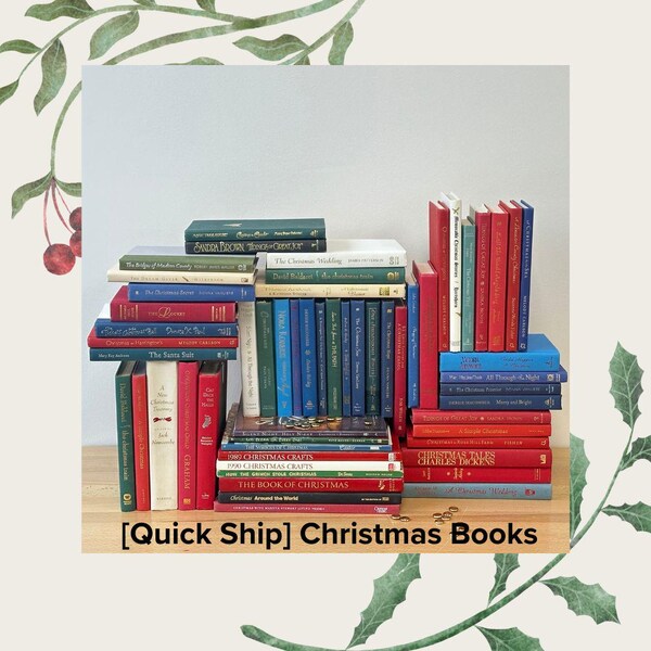 Christmas Book Decor - Etsy