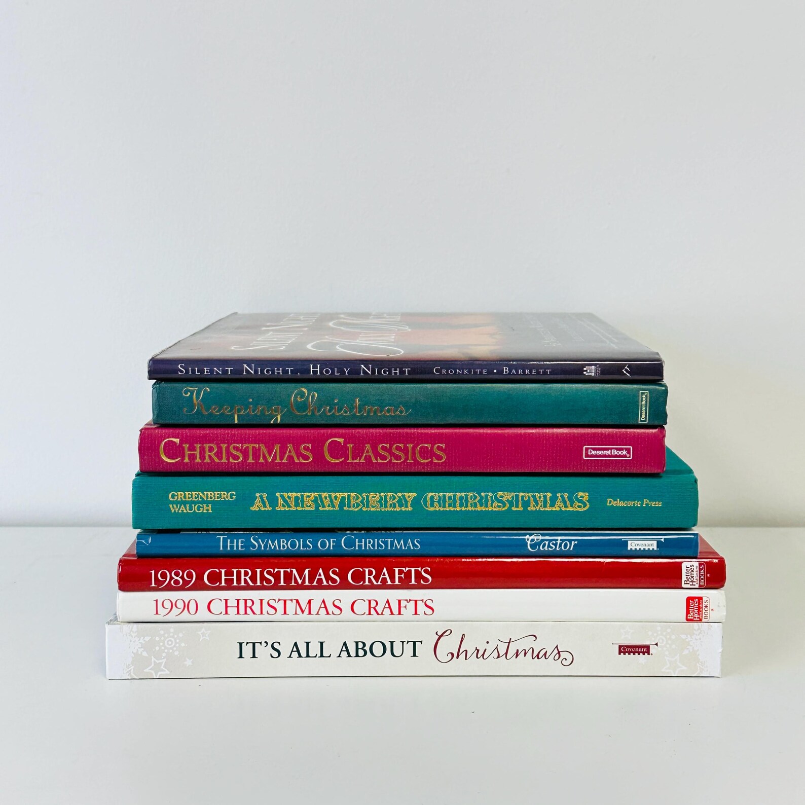 Christmas Book Decor | Real Books by Color | Christmas Holiday Santa ...