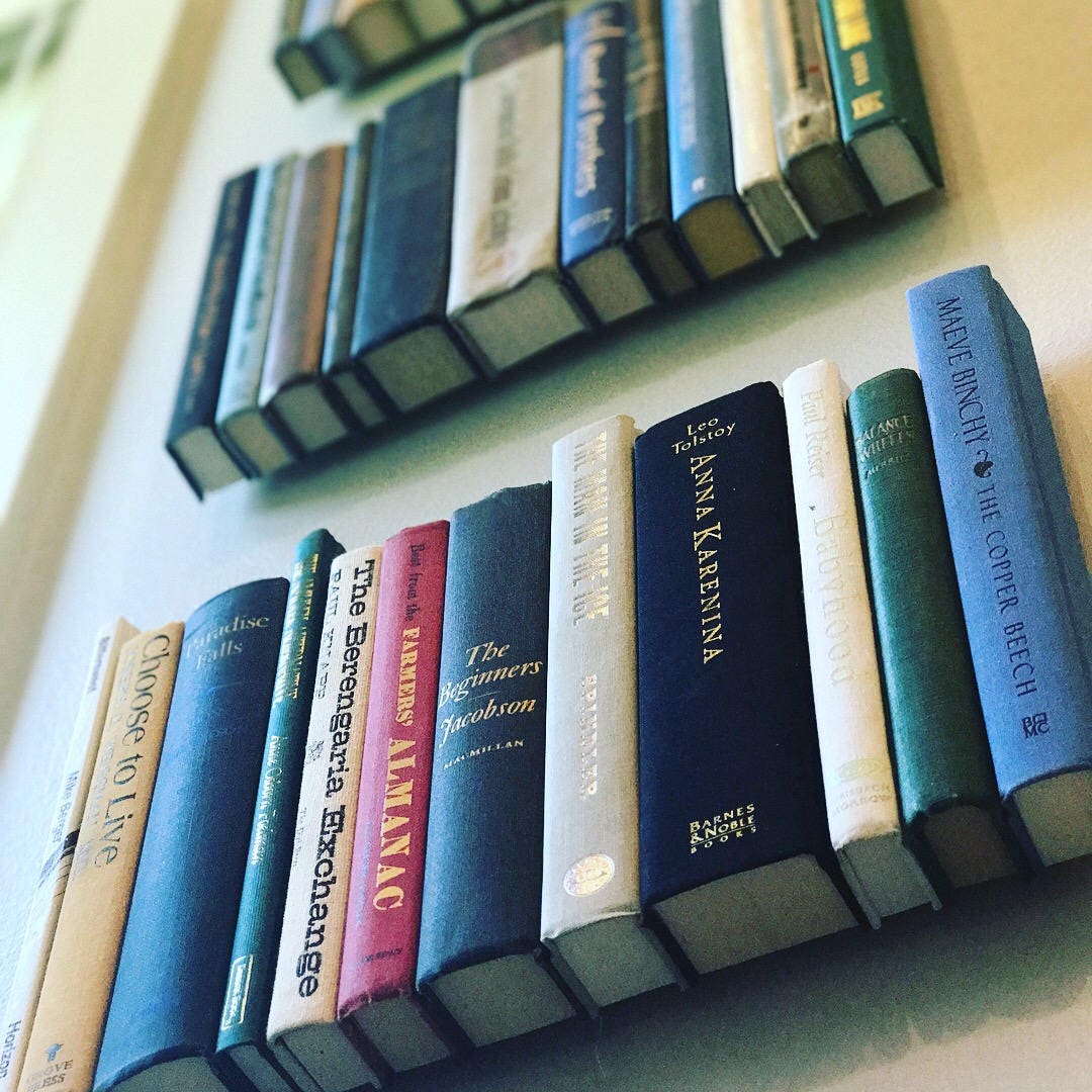 Trimmed Book Spines wood Panel Secret Door Books DIY Custom Wall Art Gallery Faux Fake Facade Hidden Storage Made W Real Books Etsy