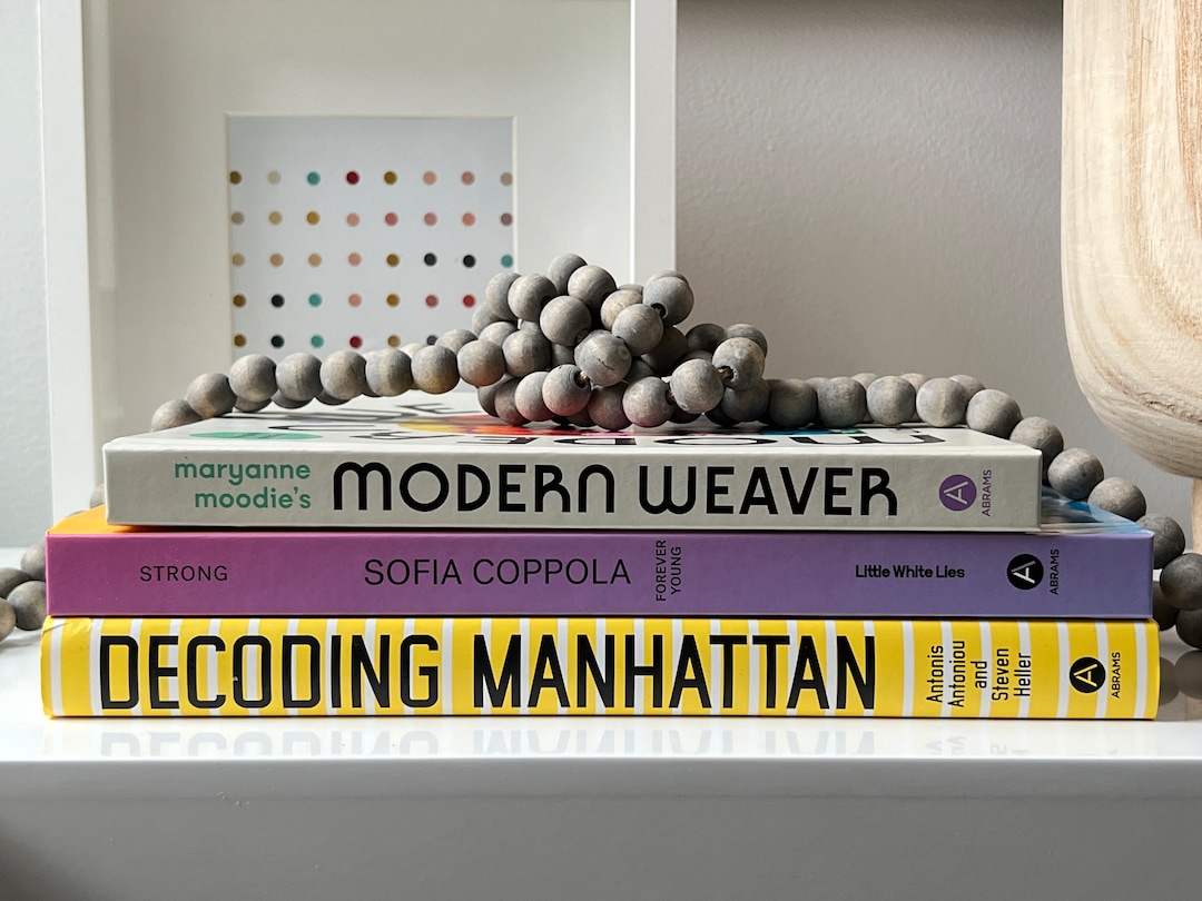 Yellow, Purple and White | Modern Coffee Table Books | Neutral Home ...