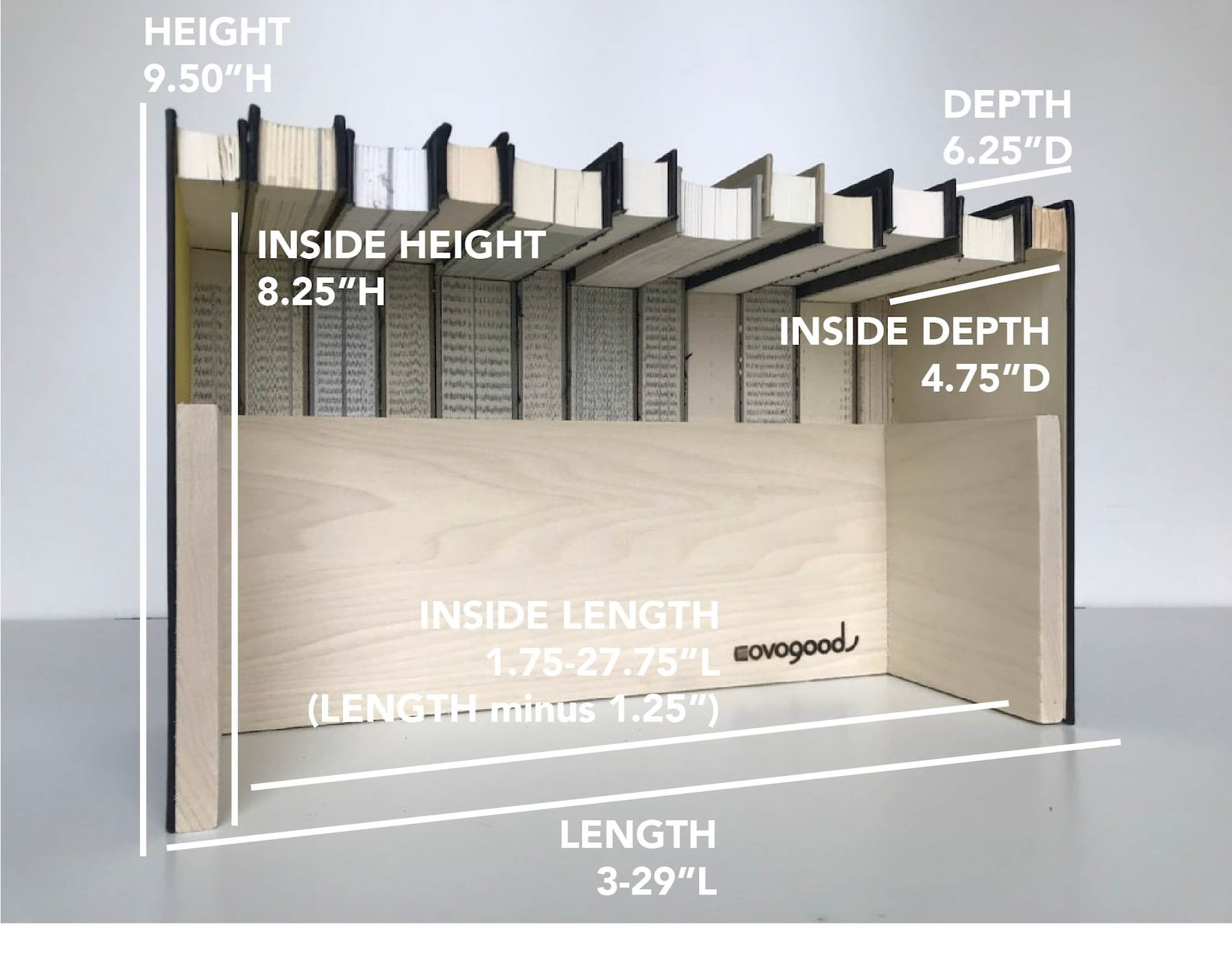 Covobox V2™ Hidden Storage Secret Book Box Electronics Hider - Etsy UK