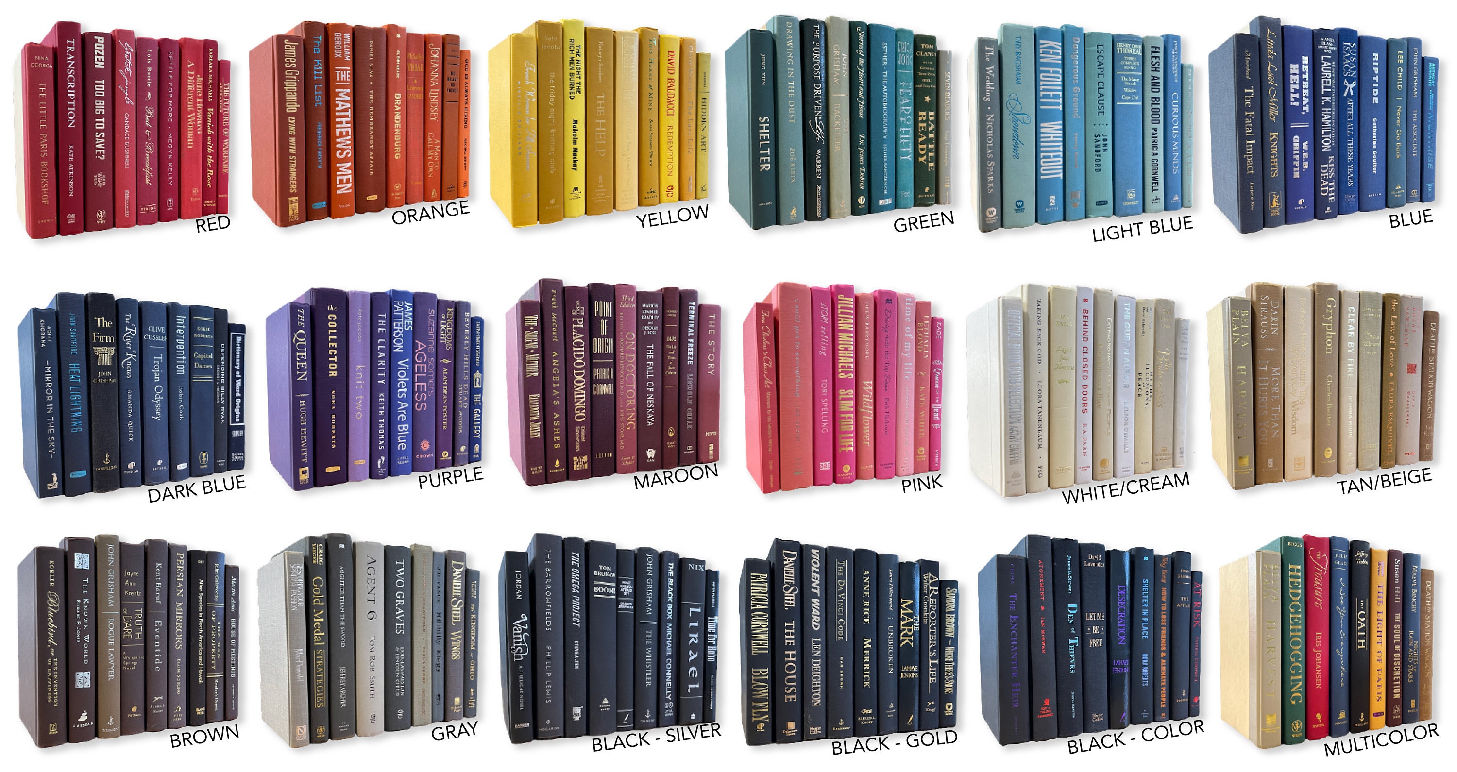 Real Books by Color® | Choose Your Colors | Office, Home, Staging ...