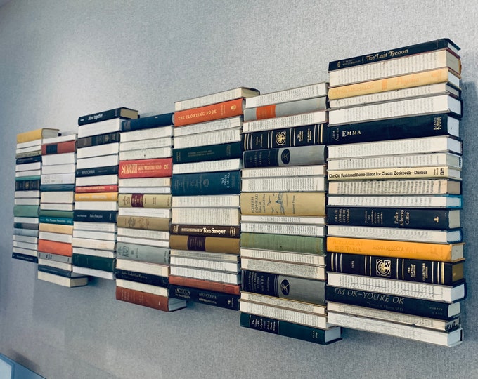 Secret Door Books™ Trimmed Book Spines wood Panel DIY Custom Wall Art ...