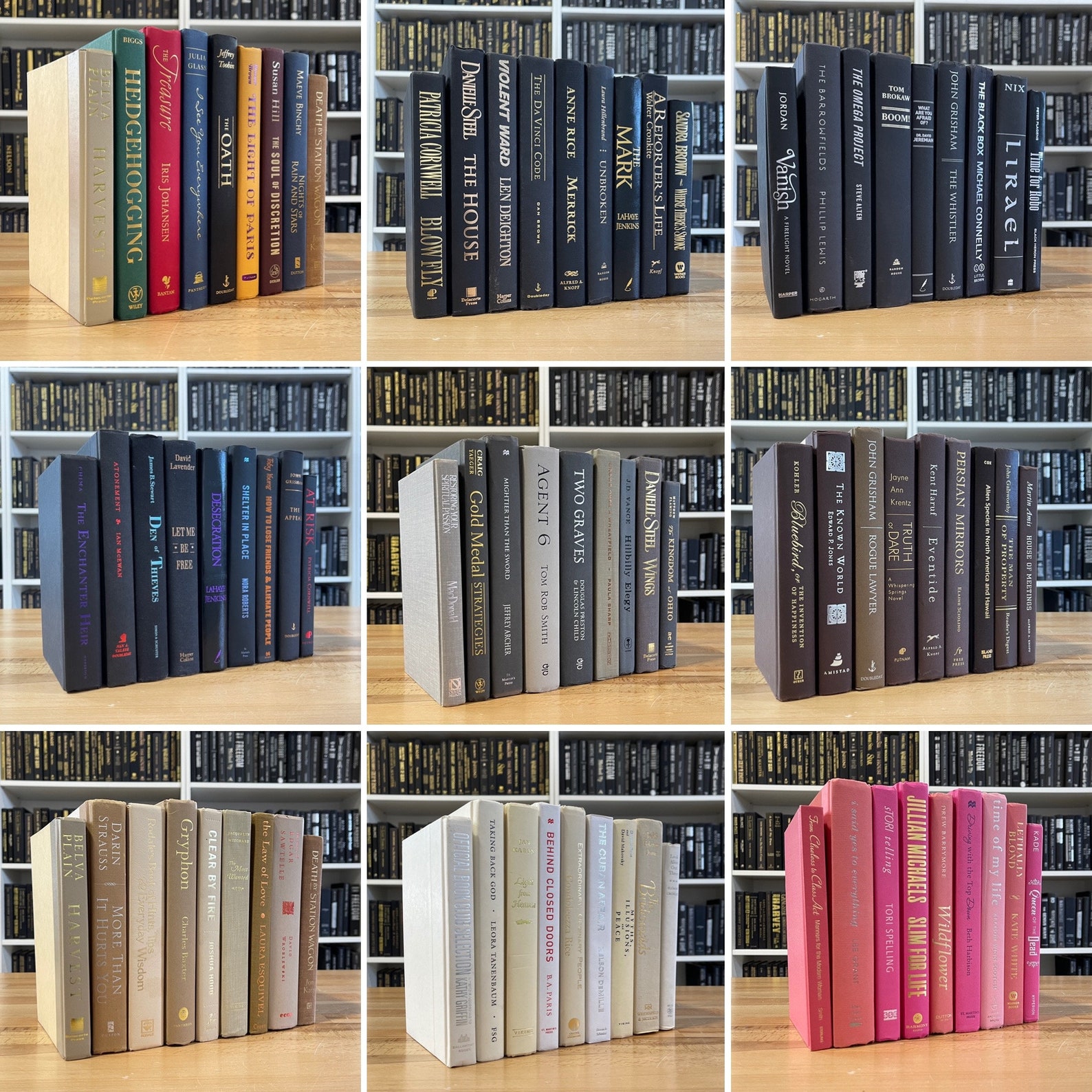 Real Books by Color™ Choose Your Colors Office Home | Etsy