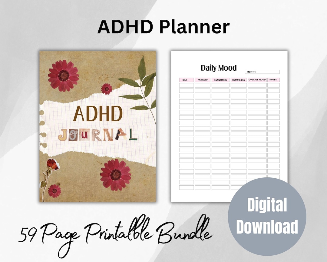 Focus Forward: Your ADHD Journey Digital Product Notebook Planner ...