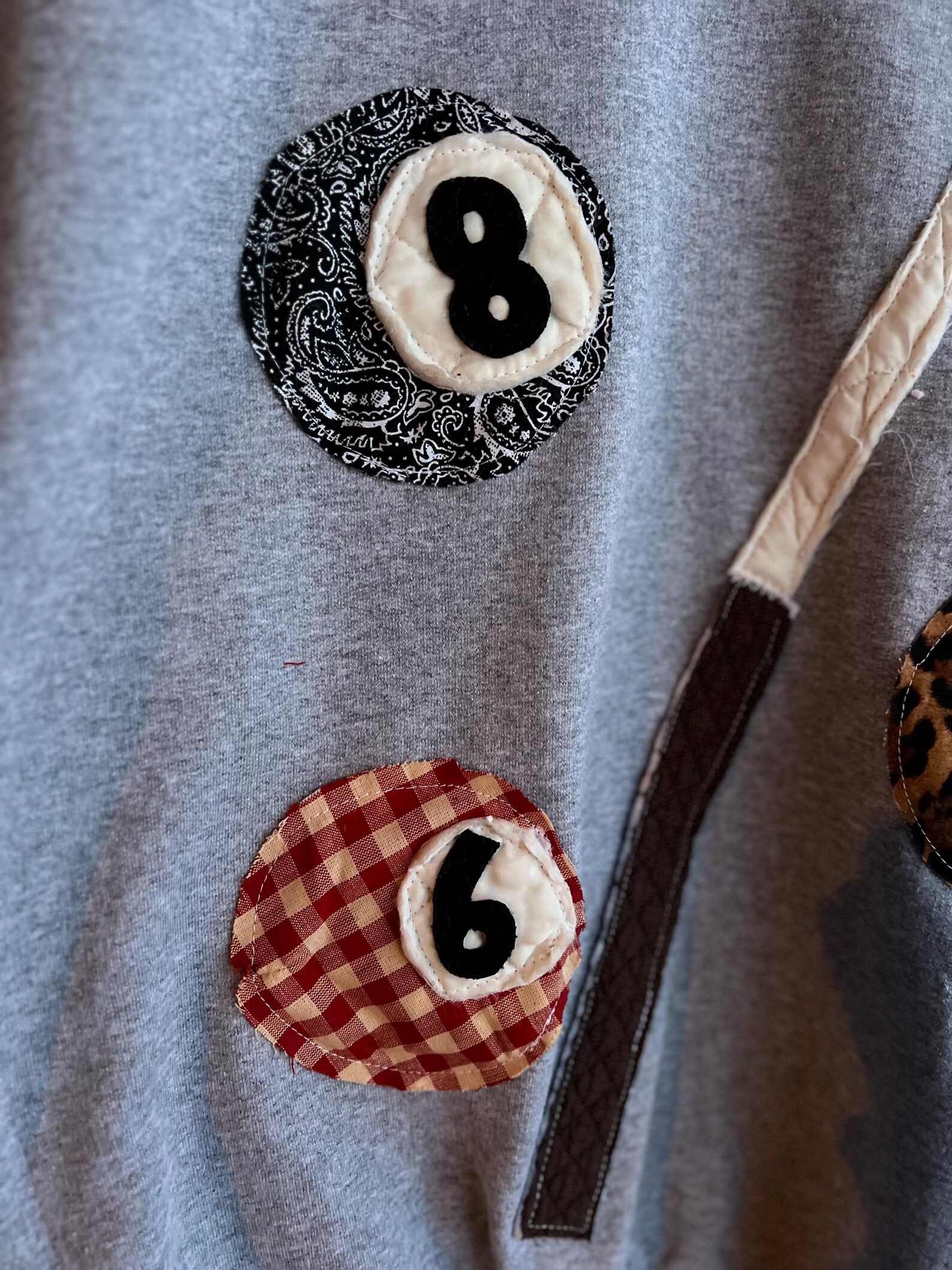 Pool/billards One of a Kind Reworked Vintage Sweatshirt Patchwork - Etsy