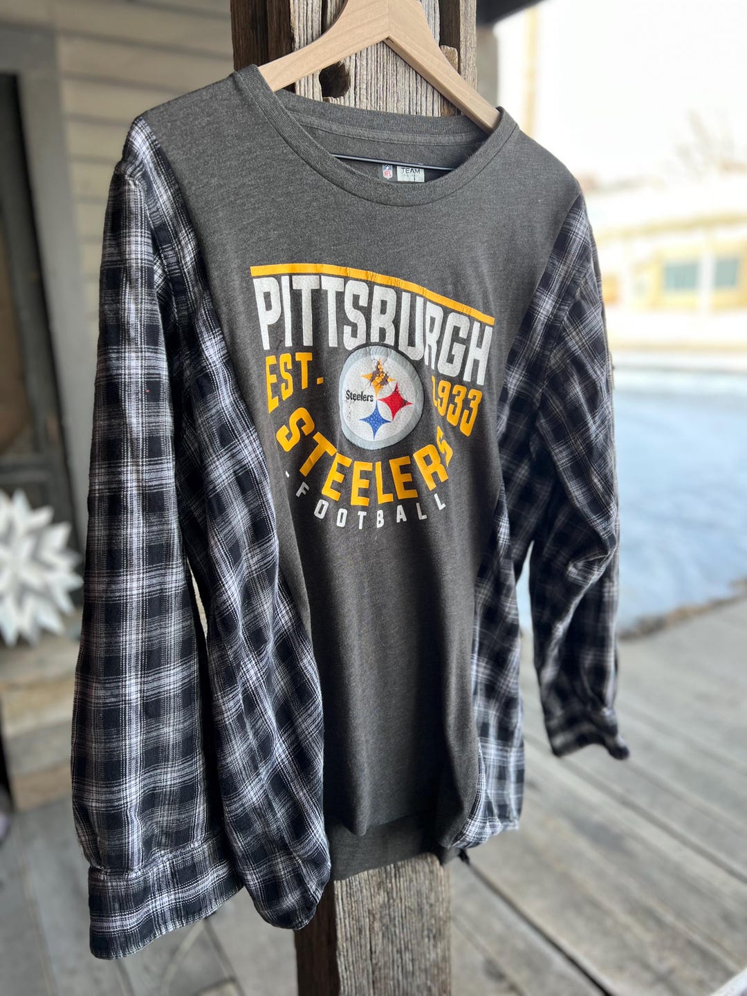 Pittsburgh Steelers Reworked Upcycled Shirt XL - Etsy