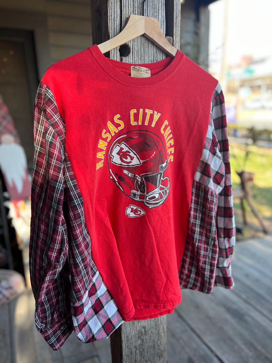 Chiefs One of a Kind Mash up Flannel - Etsy