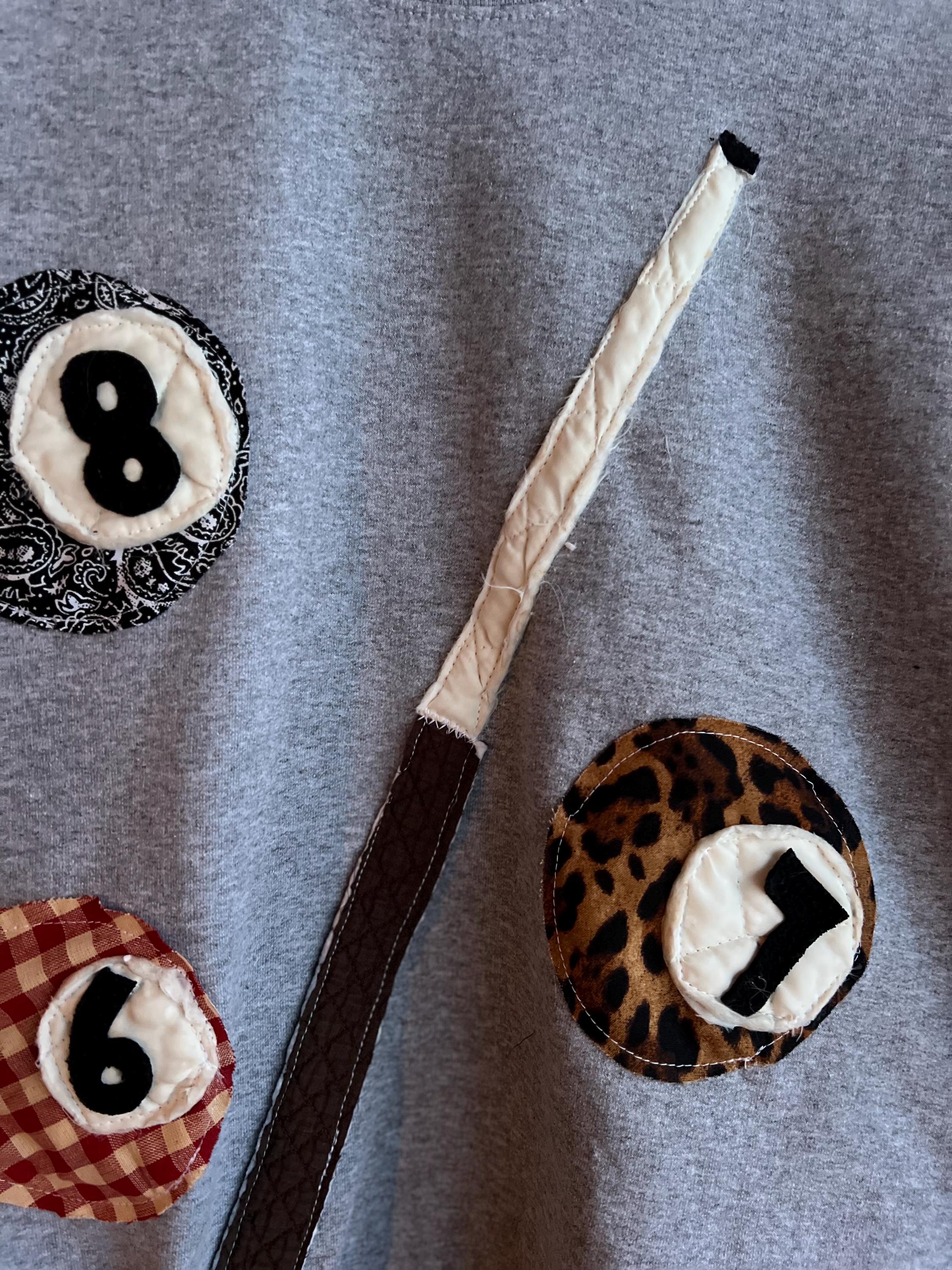 Pool/billards One of a Kind Reworked Vintage Sweatshirt Patchwork - Etsy