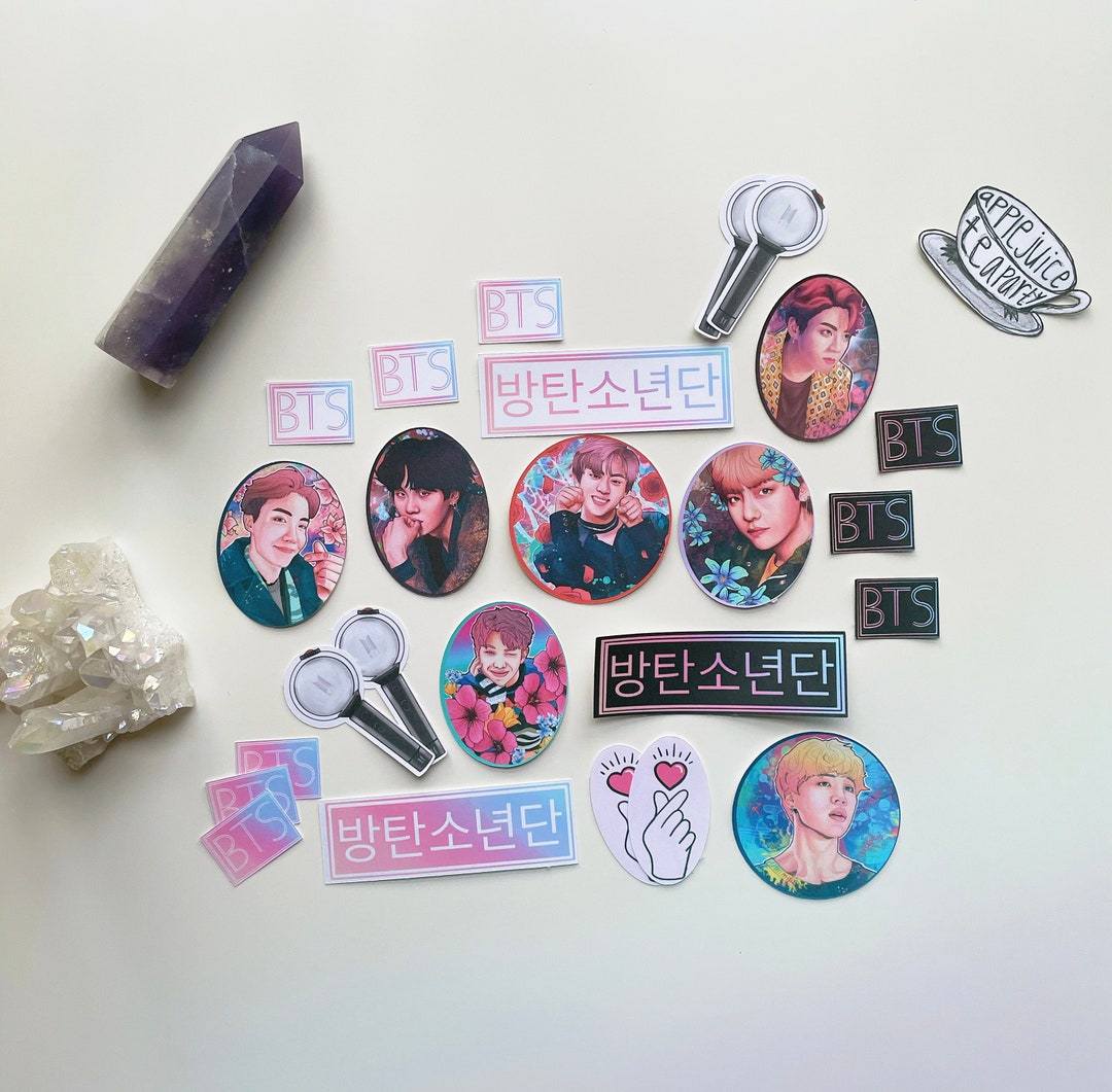 BTS Sticker Set for Journaling: 25 Bullet Journal KPOP Scrapbooking ...