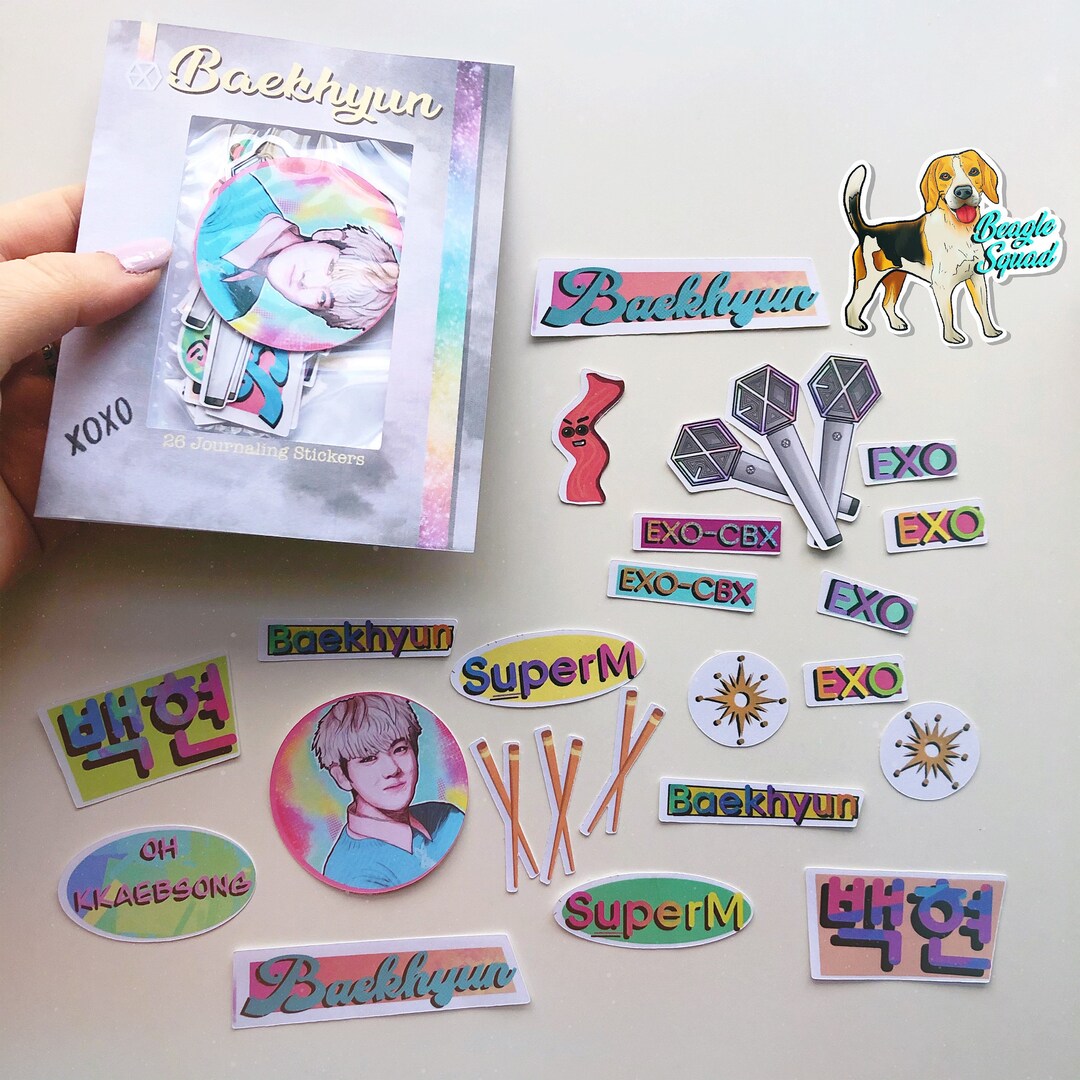 Baekhyun Sticker Set for Journaling: 26 Bullet Journal EXO and Superm ...