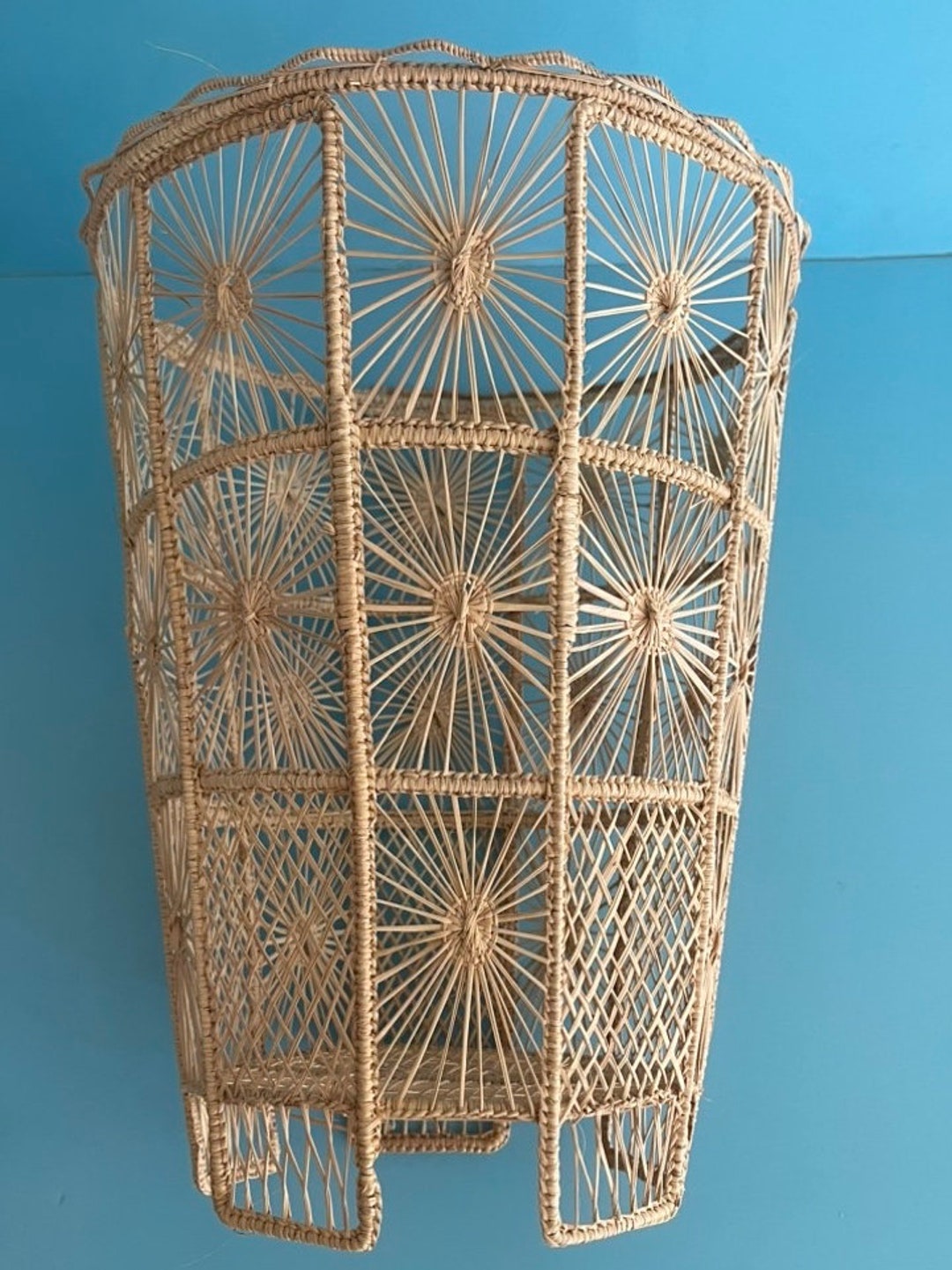Iraca Palm Hand Woven Colombian Waste Basket - Etsy