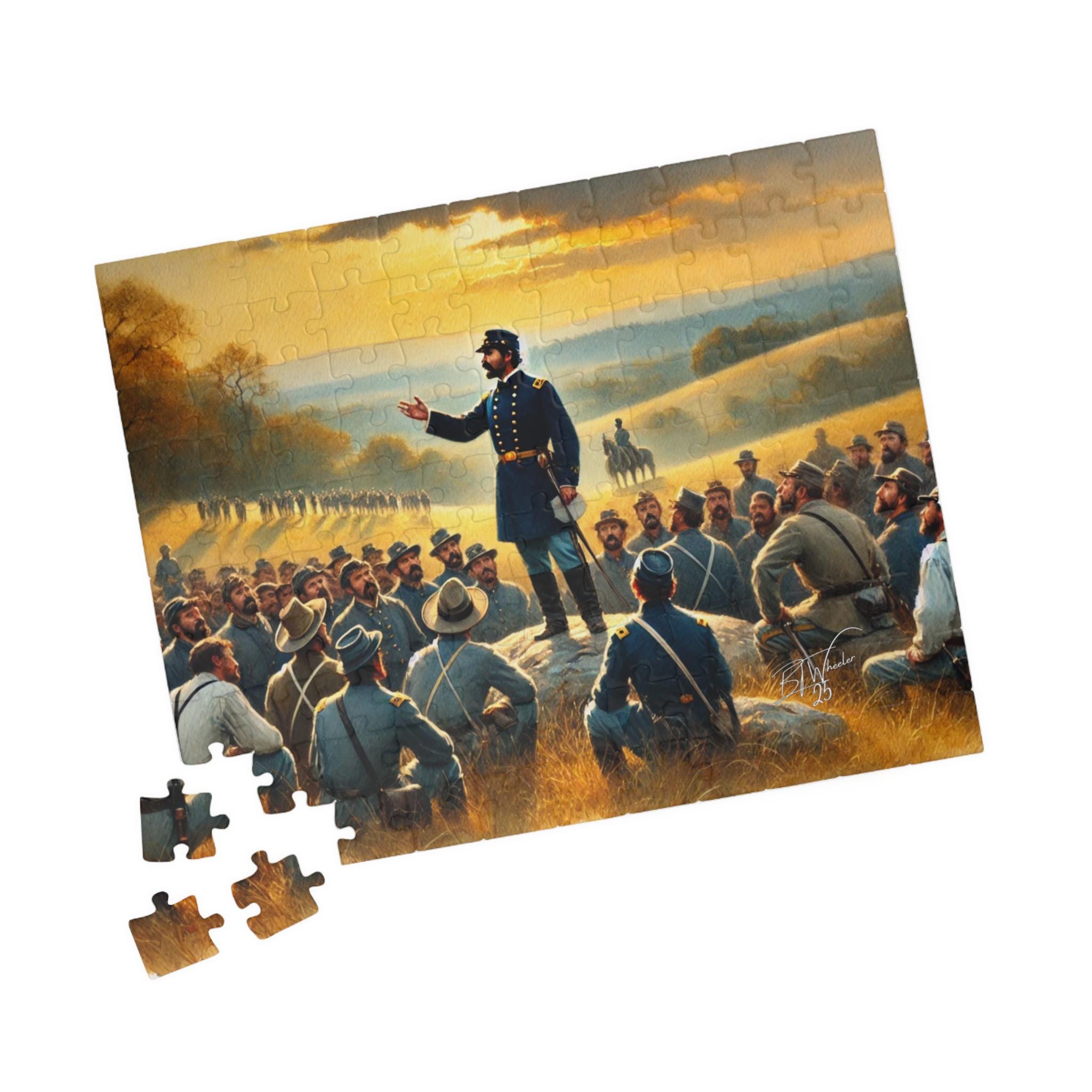 Civil War Jigsaw Puzzle - Words of Inspiration Before Battle Watercolor ...