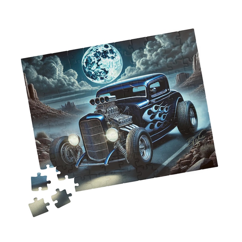 Midnight Menace 1934 Ford Coupe Hot Rod Jigsaw Puzzle - Classic Custom ...