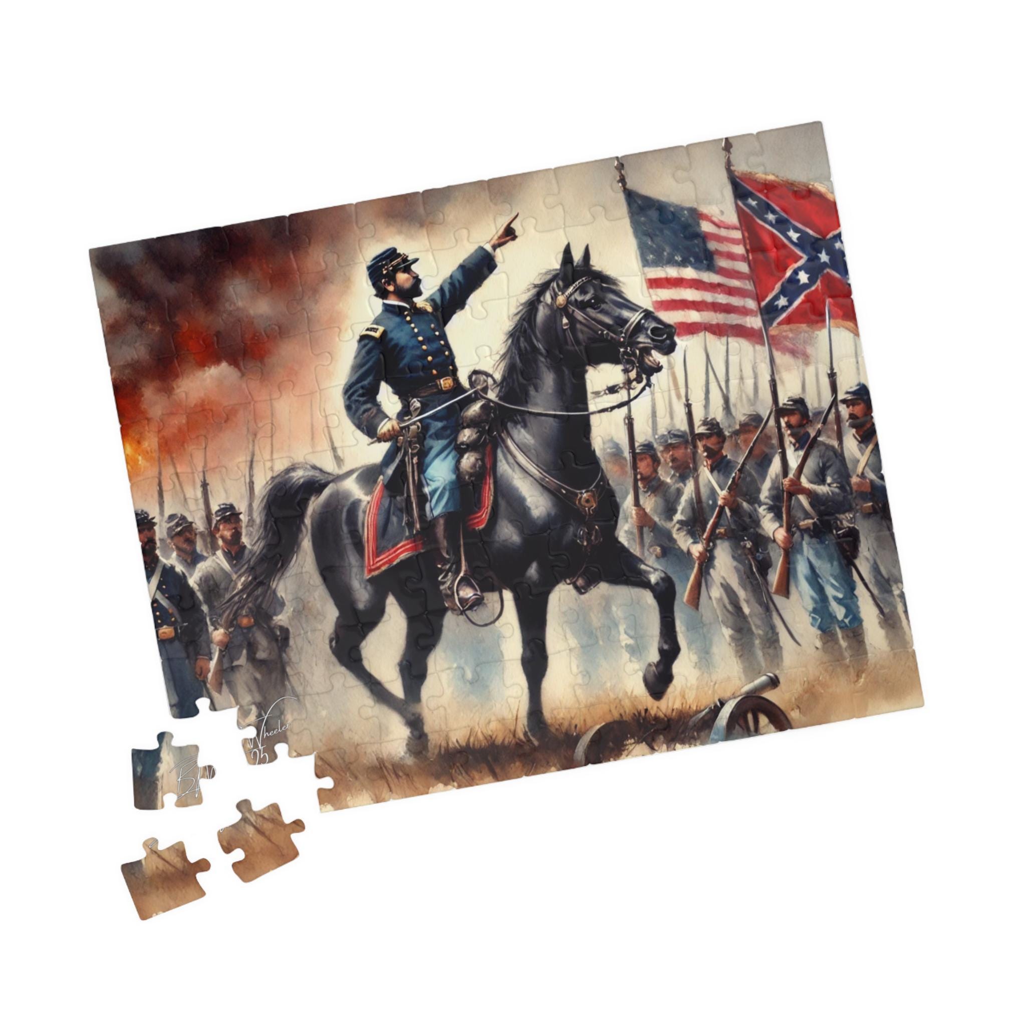 Civil War Jigsaw Puzzle - Rallying the Troops Watercolor Art, Union ...