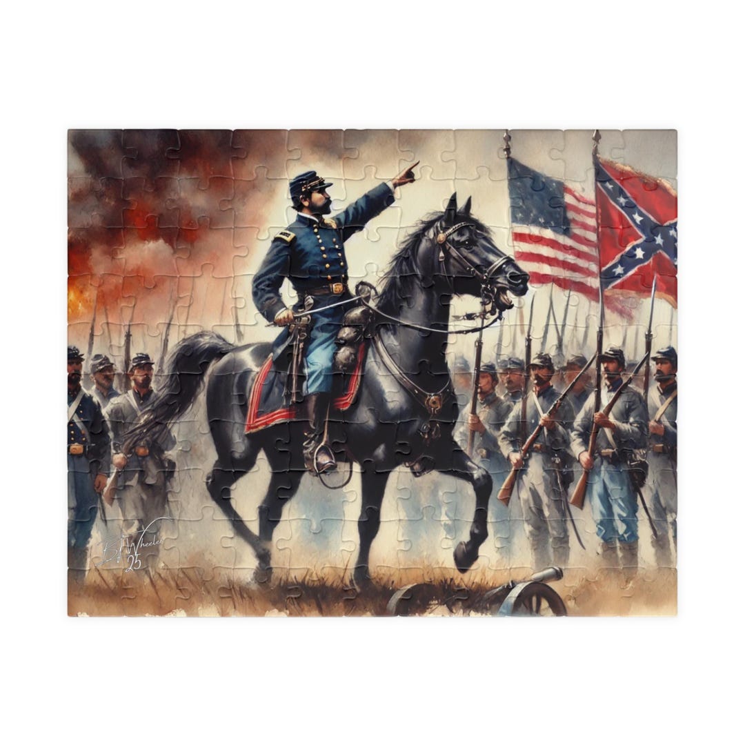Civil War Jigsaw Puzzle - Rallying the Troops Watercolor Art, Union ...