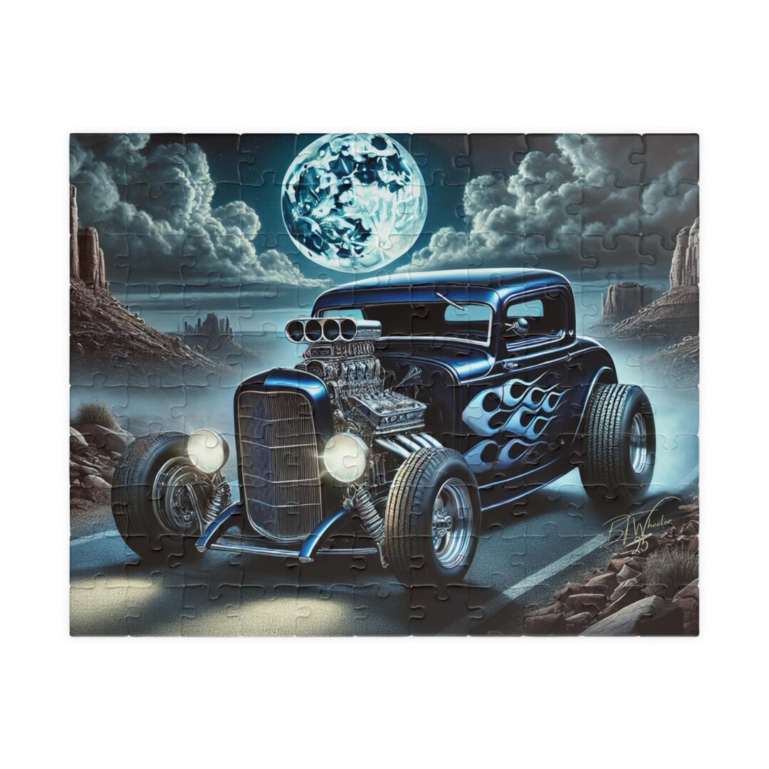 Midnight Menace 1934 Ford Coupe Hot Rod Jigsaw Puzzle - Classic Custom ...