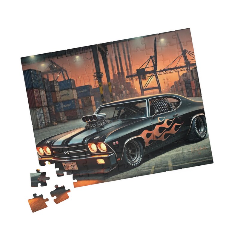 Puzzle - 1969 Chevrolet Chevelle SS Hotrod Artwork - Automotive Jigsaw ...