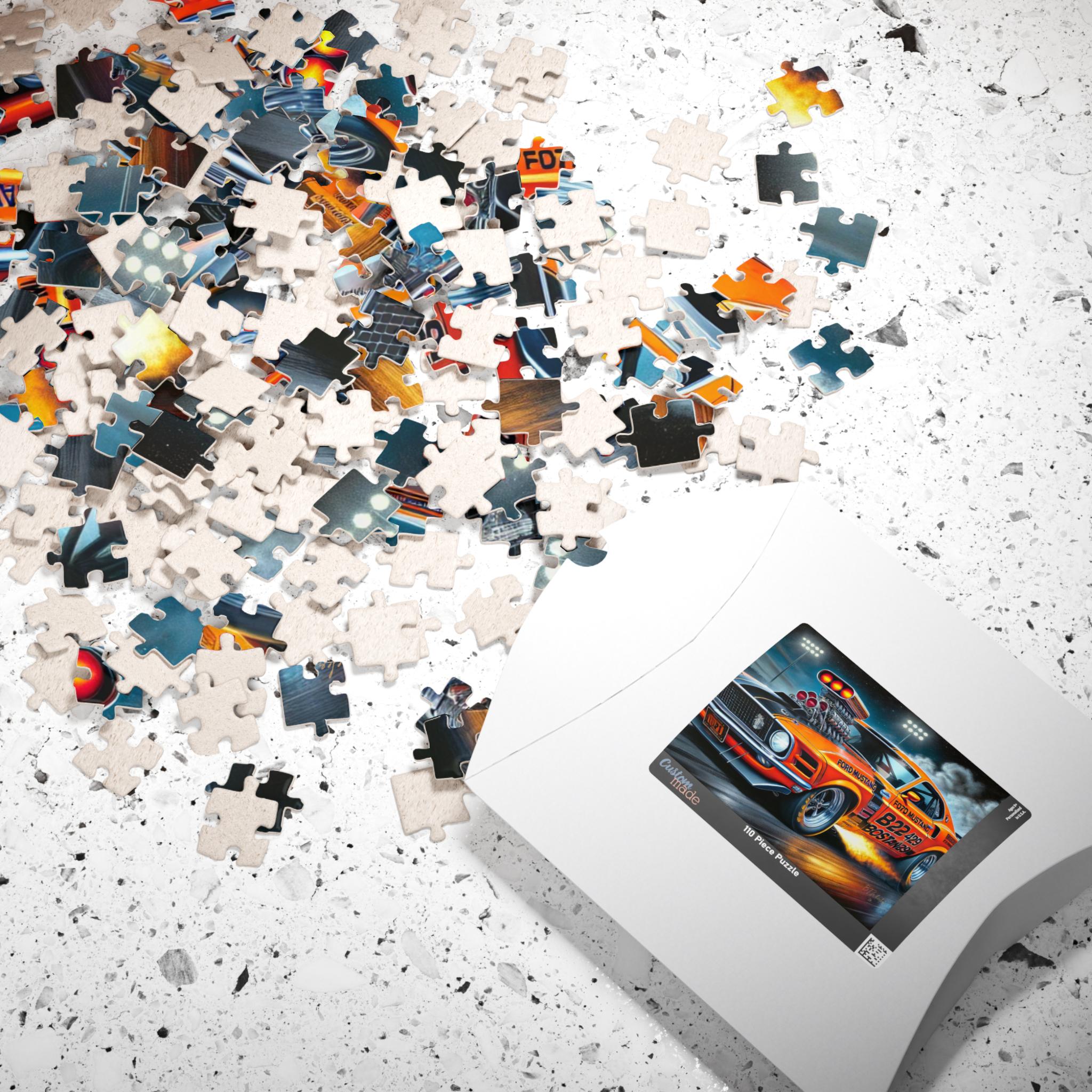 Puzzle, Hotrod Drag Race 1970 Mustang Boss 429, Muscle Car Jigsaw Game ...