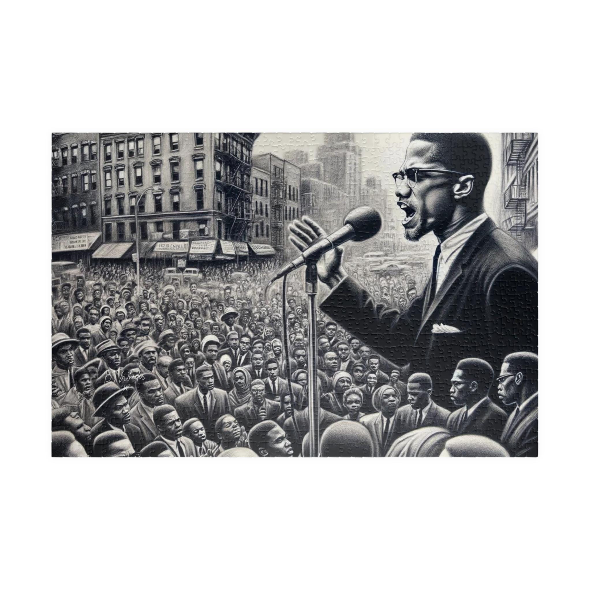 Echoes of Equality - Malcolm X at the Harlem Rally Jigsaw Puzzle - Etsy