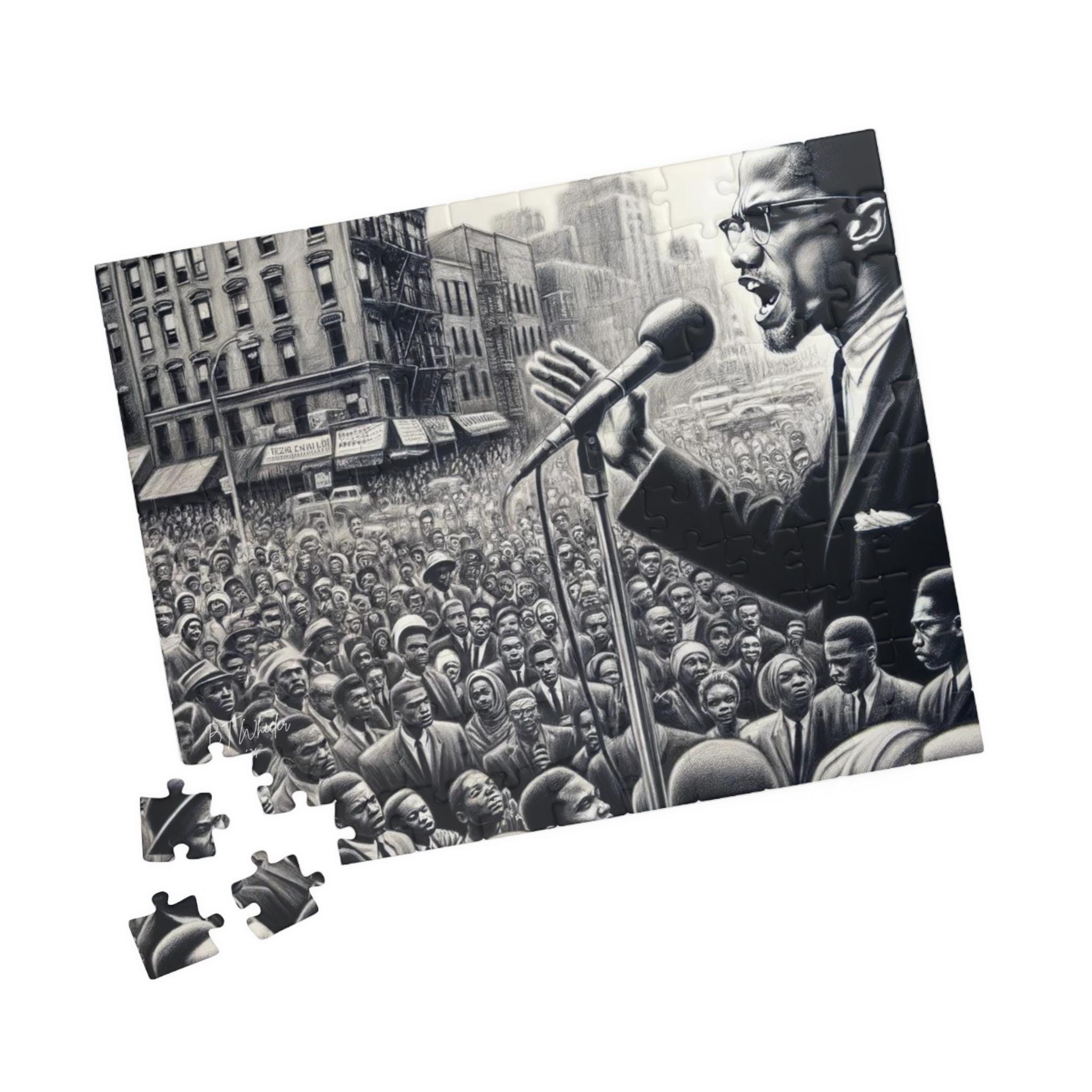 Echoes of Equality - Malcolm X at the Harlem Rally Jigsaw Puzzle - Etsy