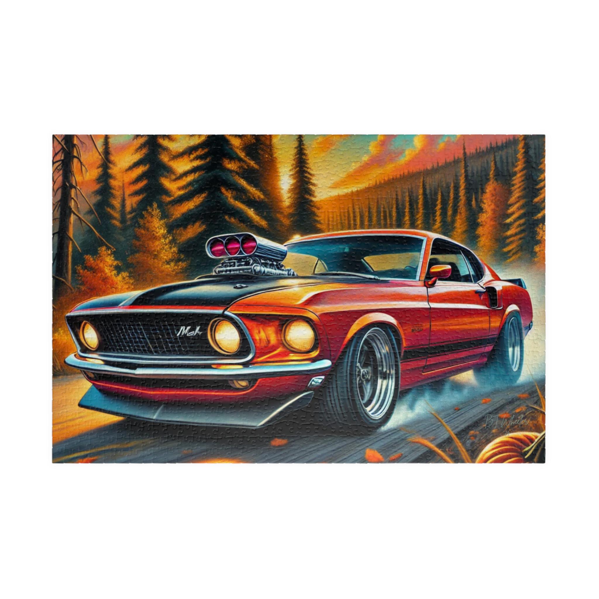 Puzzle, 1969 Ford Mustang Mach 1 Hotrod, 110, 252, 520, 1014-piece ...