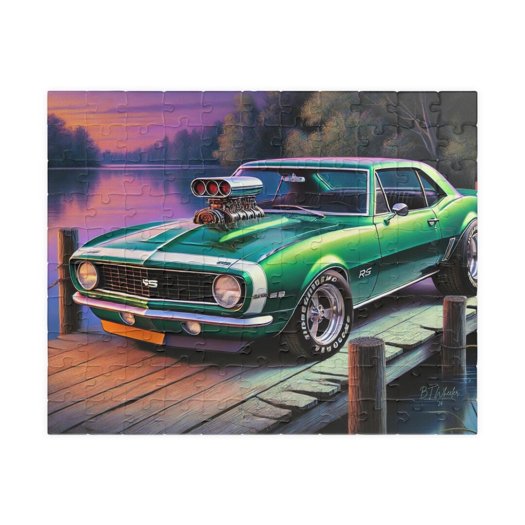 Jigsaw Puzzle, 1967 Chevrolet Camaro RS Hotrod in Candy Apple Green ...