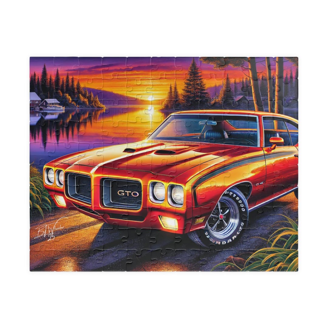 1972 Pontiac GTO Puzzle, Muscle Car Puzzle, Vintage Car Puzzle ...
