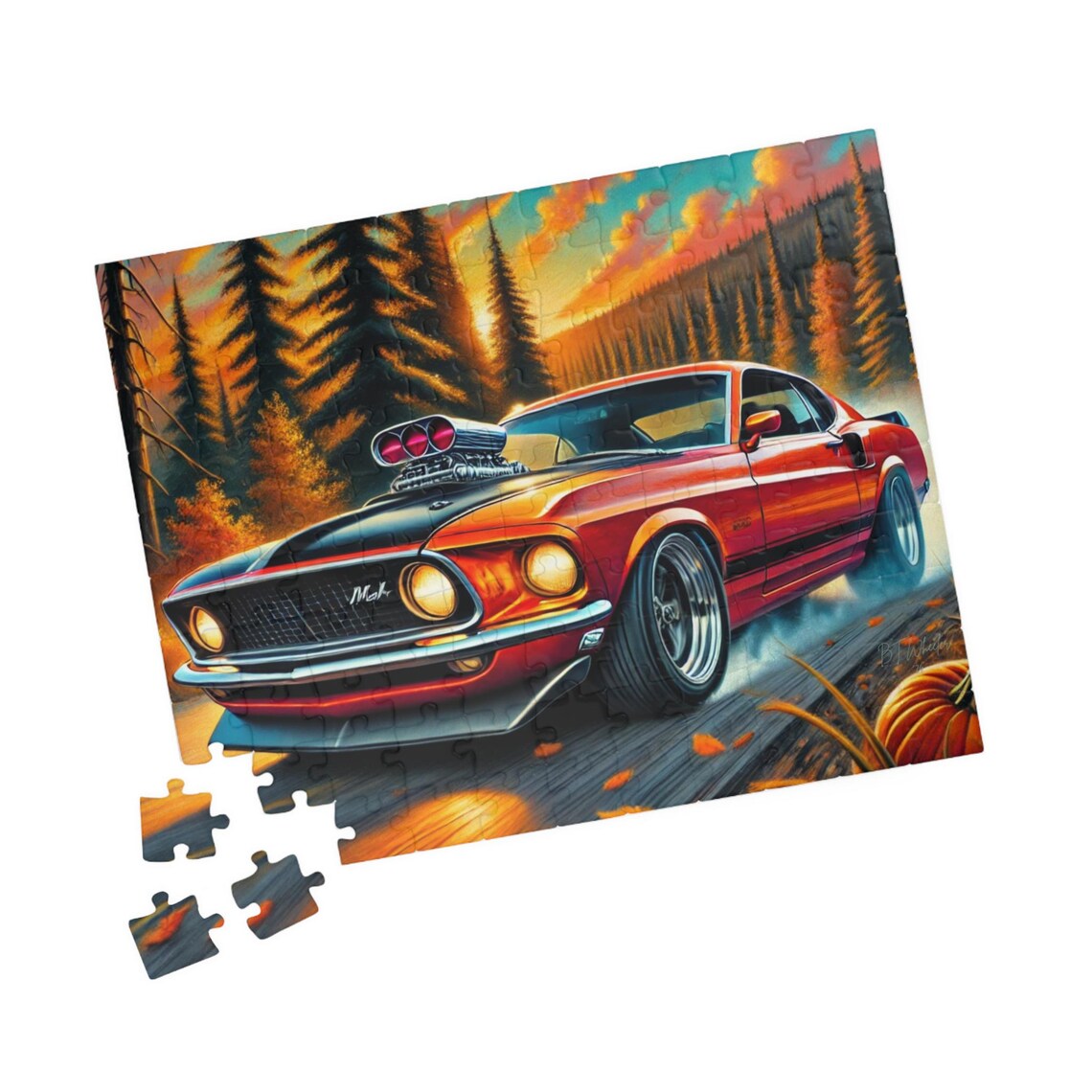Puzzle, 1969 Ford Mustang Mach 1 Hotrod, 110, 252, 520, 1014-piece ...
