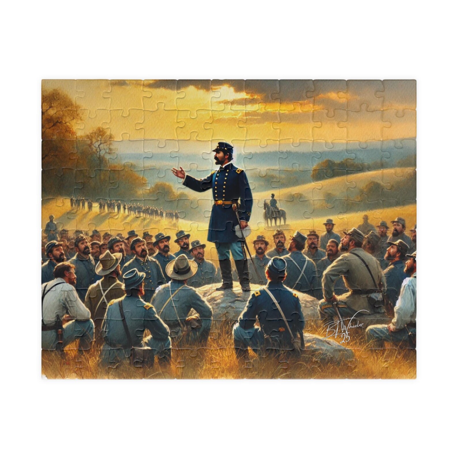 Civil War Jigsaw Puzzle - Words of Inspiration Before Battle Watercolor ...