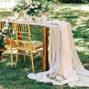 Chiffon Runners Chiffon Table Decor Chiffon Swags Table | Etsy