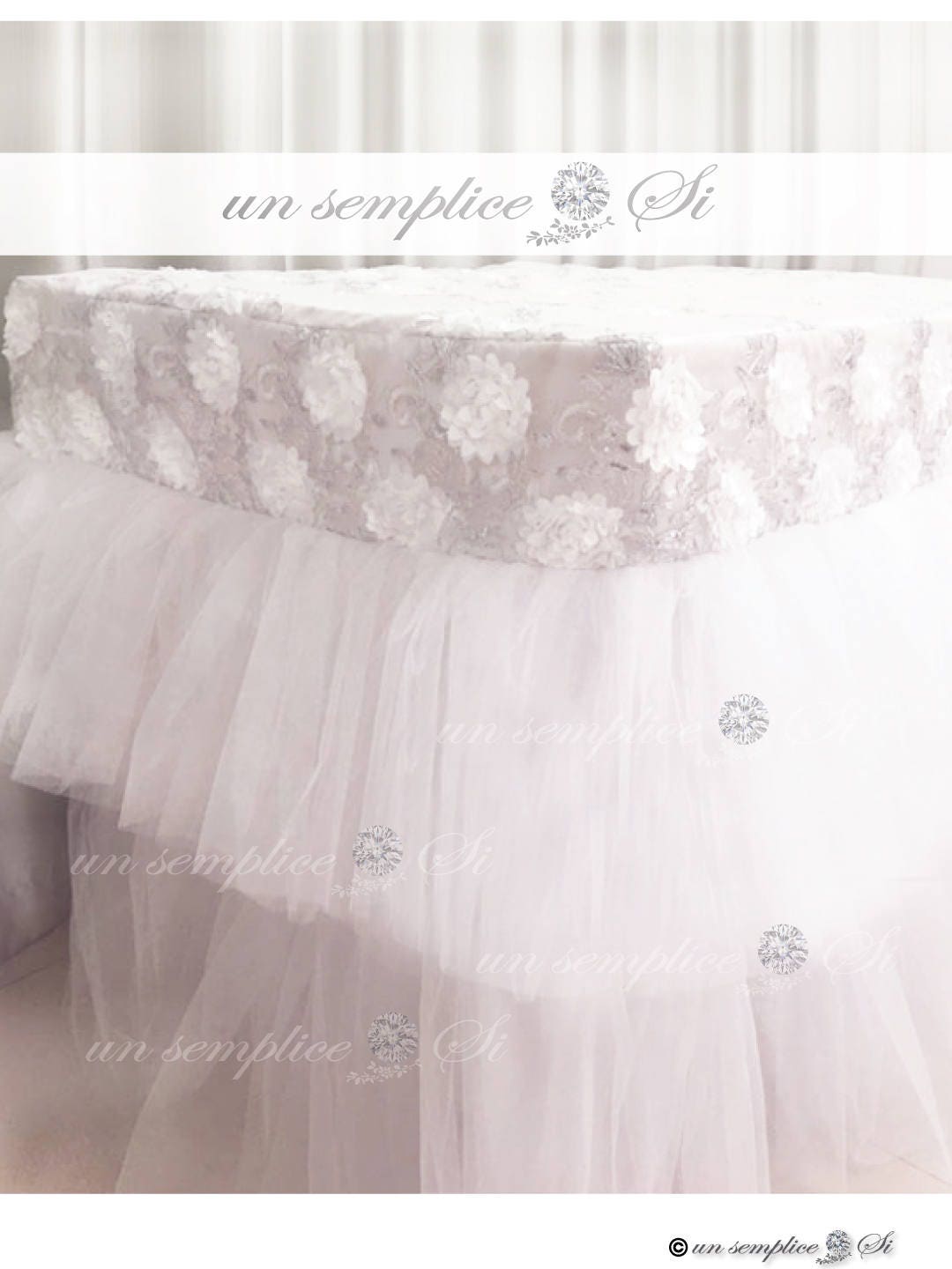 Tulle and Lace Table Cloth Tulle Tutu Table Skirt Beaded | Etsy