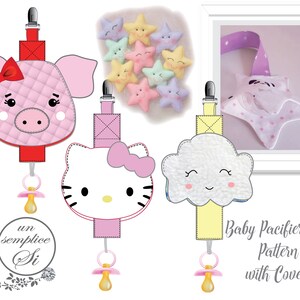 Baby Pacifier Clip Pattern , Bib Pattern, Passy Clip, Dummy Clip, PDF ...