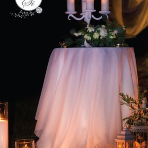 Chiffon Table Cloth , Cocktail Table Cloth, Podium Cover, Wedding Stage ...