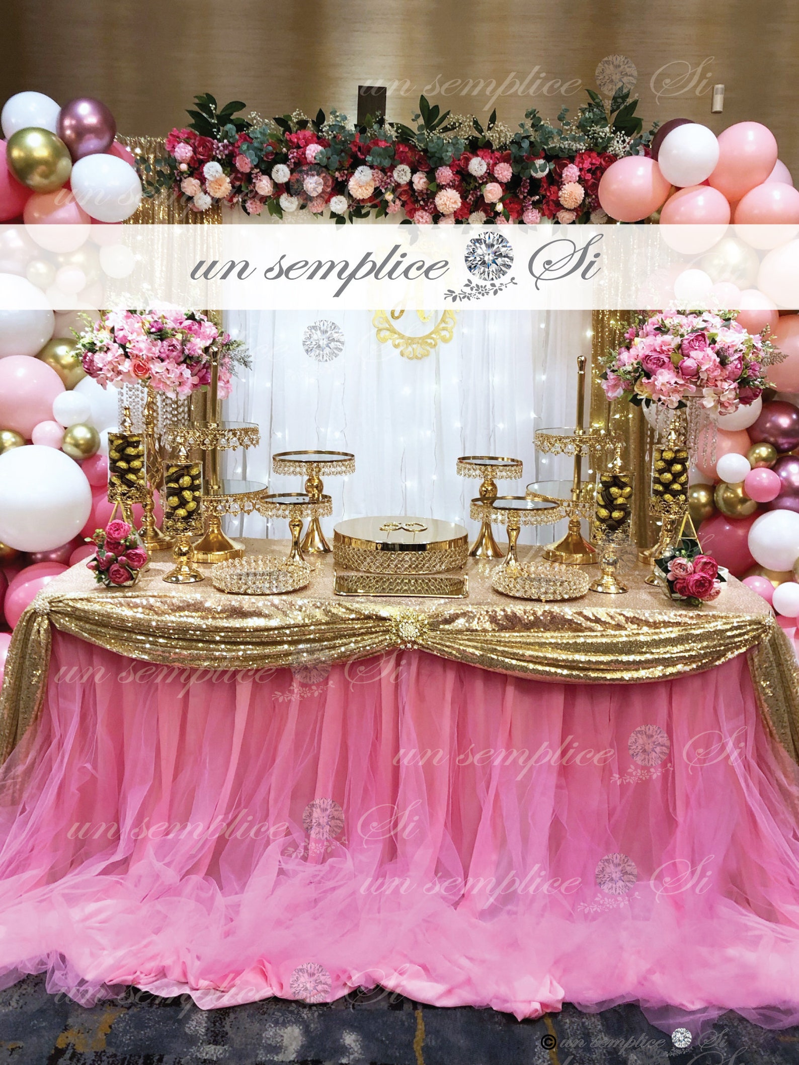 Sequin and Tulle Table Skirt Set Sequin Table Swag | Etsy