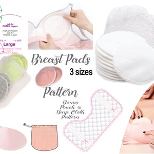 Nursing Pad Pattern, Contoured Nursing Pad, Breast Pad , Reusable ...