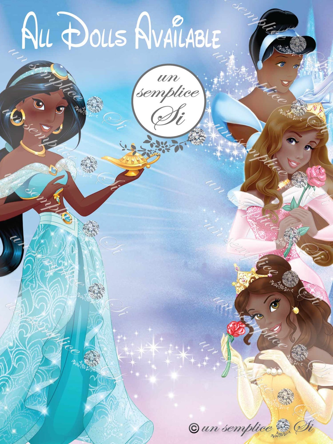 African American Princess Dolls , Black Princess CENTERPIECE , Princess ...