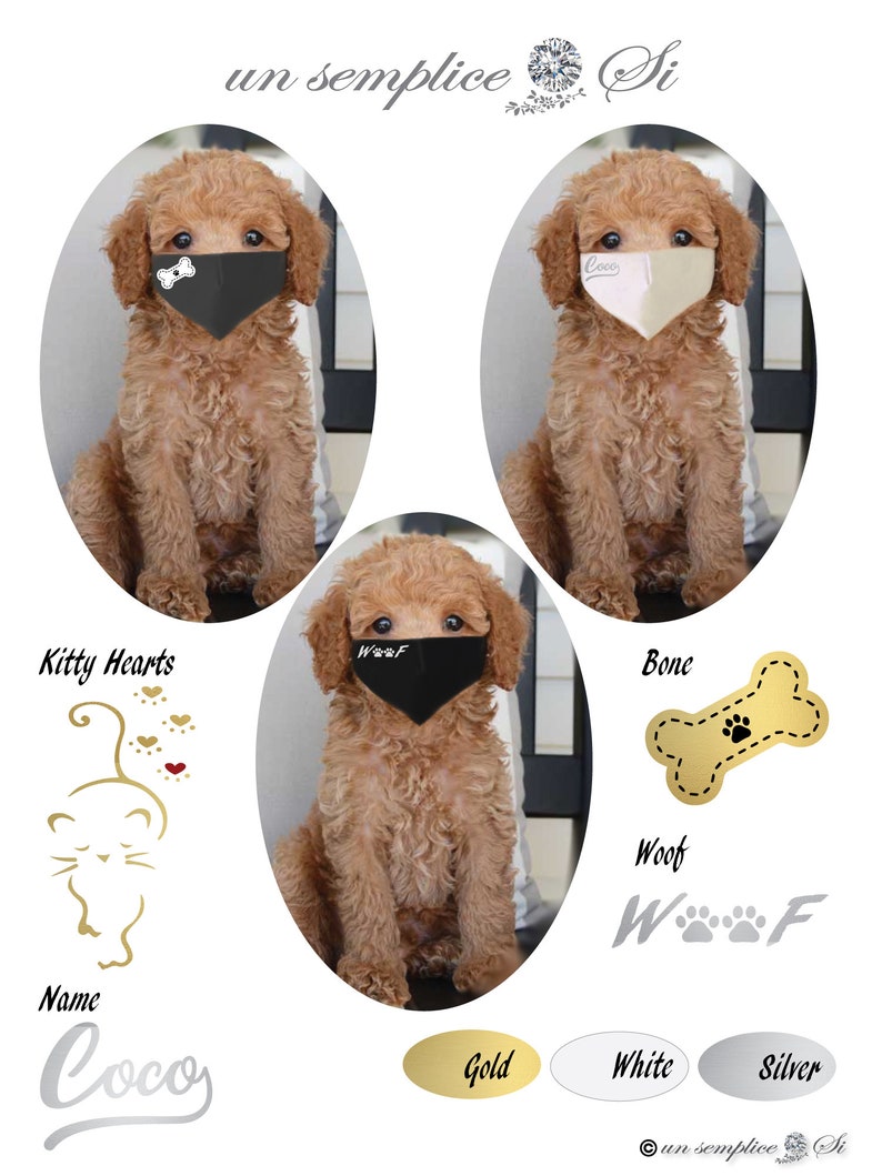 PET MASK DOG Mask Printed Mask for Pets Cat Mask Fabric | Etsy