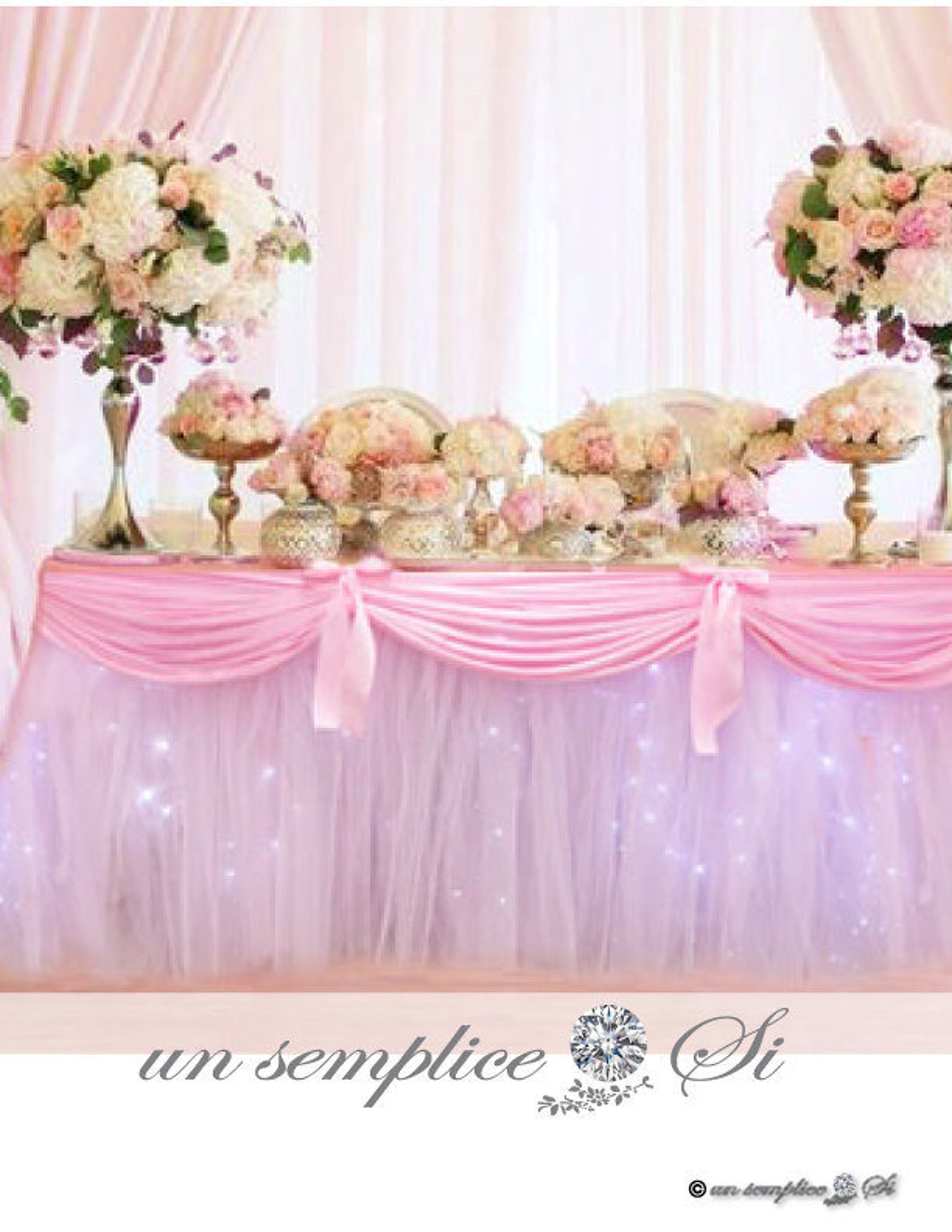 Tulle Tutu Table Skirt With Satin Swag, TULLE TABLE SKIRT, Net Table ...