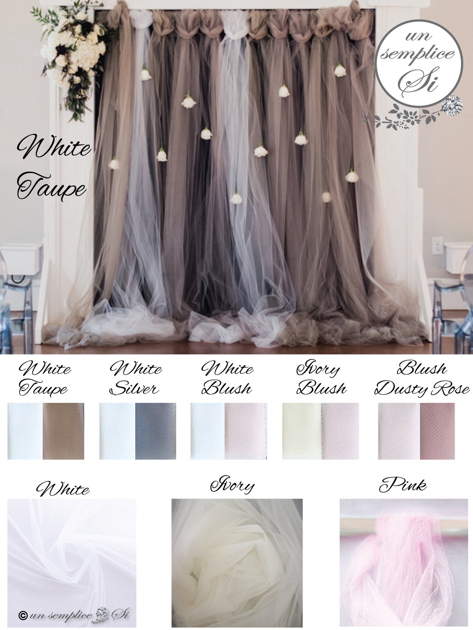 TULLE BACKDROP Tulle Curtain Backdrop Tulle Wedding - Etsy