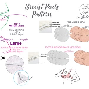 Nursing Pad Pattern, Contoured Nursing Pad, Breast Pad , Reusable ...